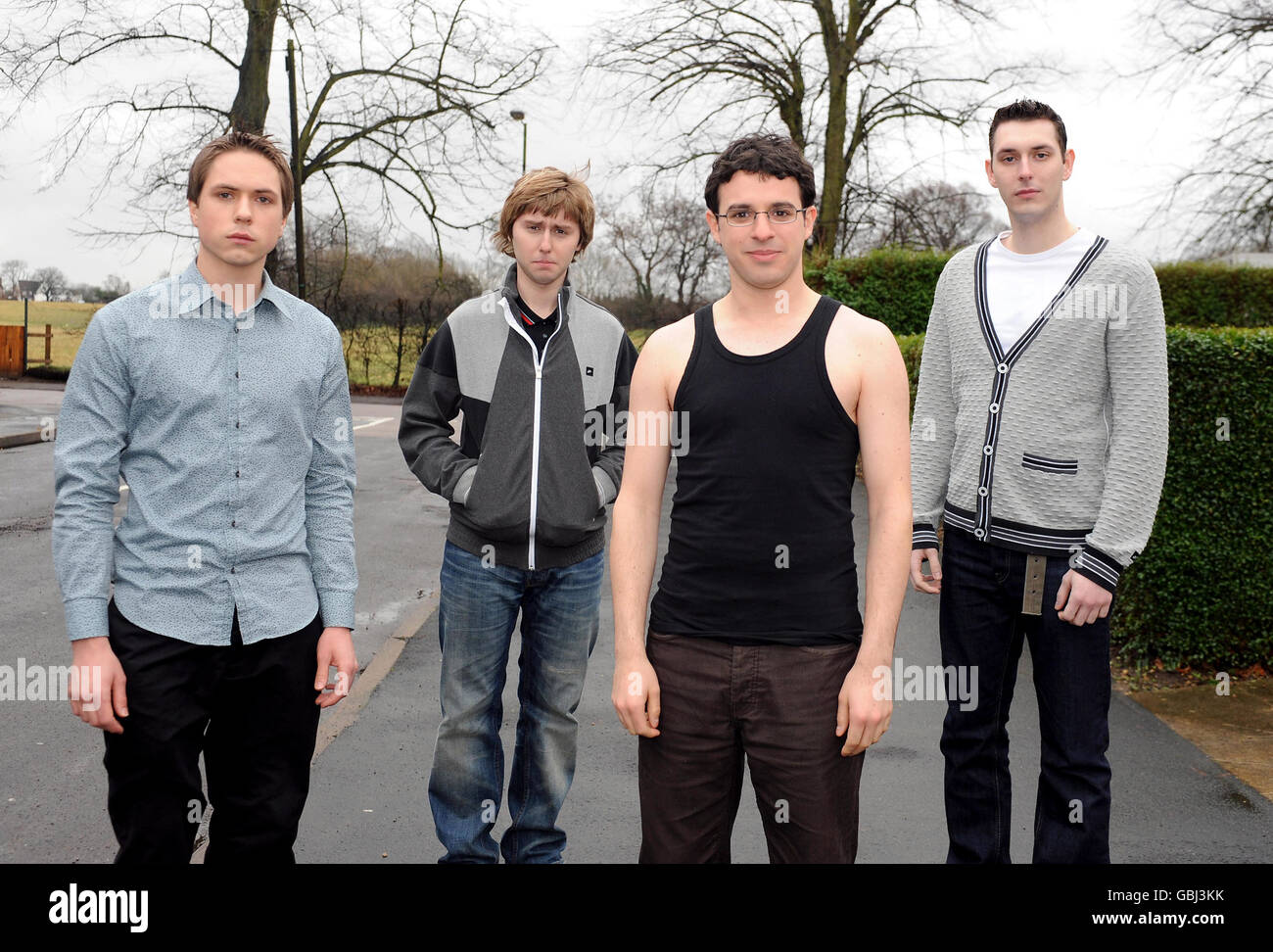 (From left to right) Joe Thomas who plays Simon Cooper, James Buckley ...
