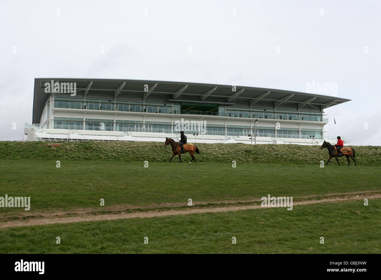Horse Racing - Grandstand Redevelopment - Epsom Downs Racecourse Stock ...