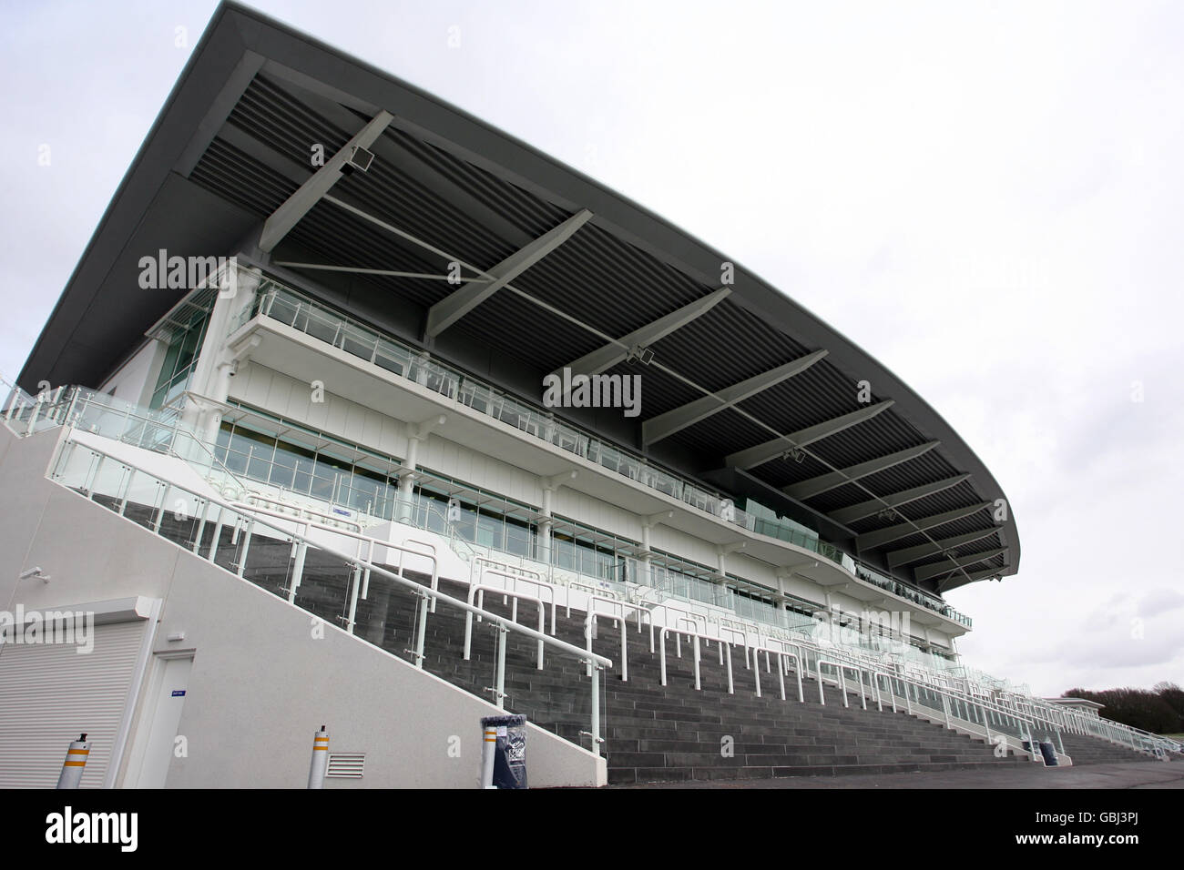 General view of the new grandstand at epsom downs racecourse hi-res ...