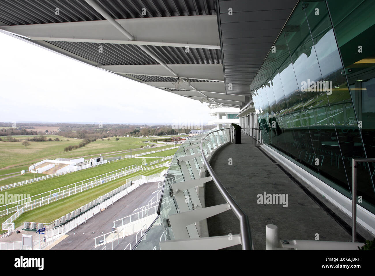 Horse Racing - Grandstand Redevelopment - Epsom Downs Racecourse Stock ...