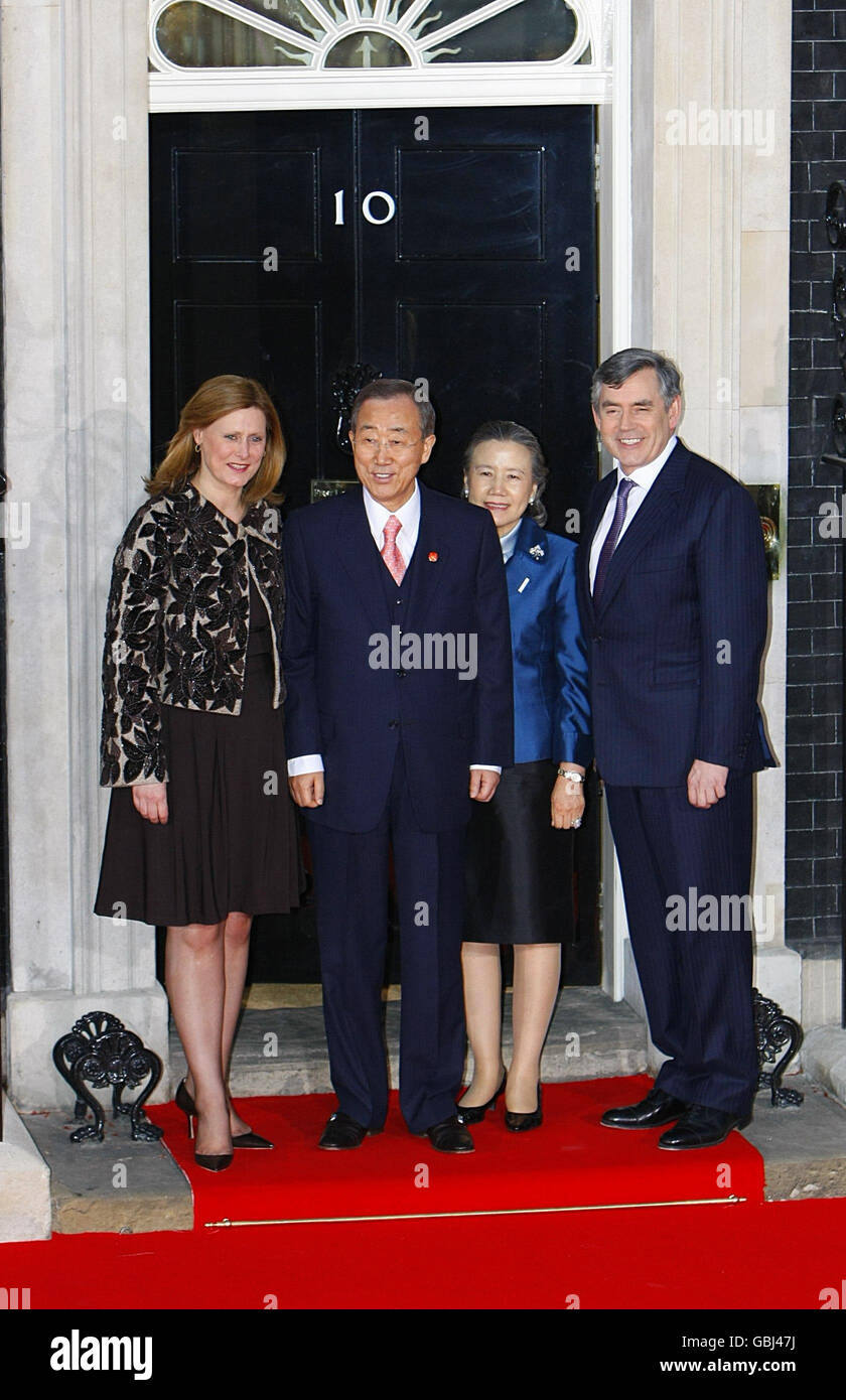 Ban Ki-moon, Secretary-General of the United Nations and wife Yoo Soon ...