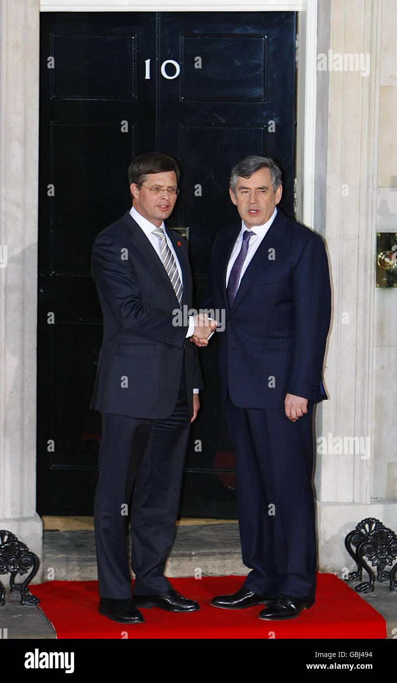 Dr Jan Peter Balkenende, Prime Minister of the Netherlands arrives for ...