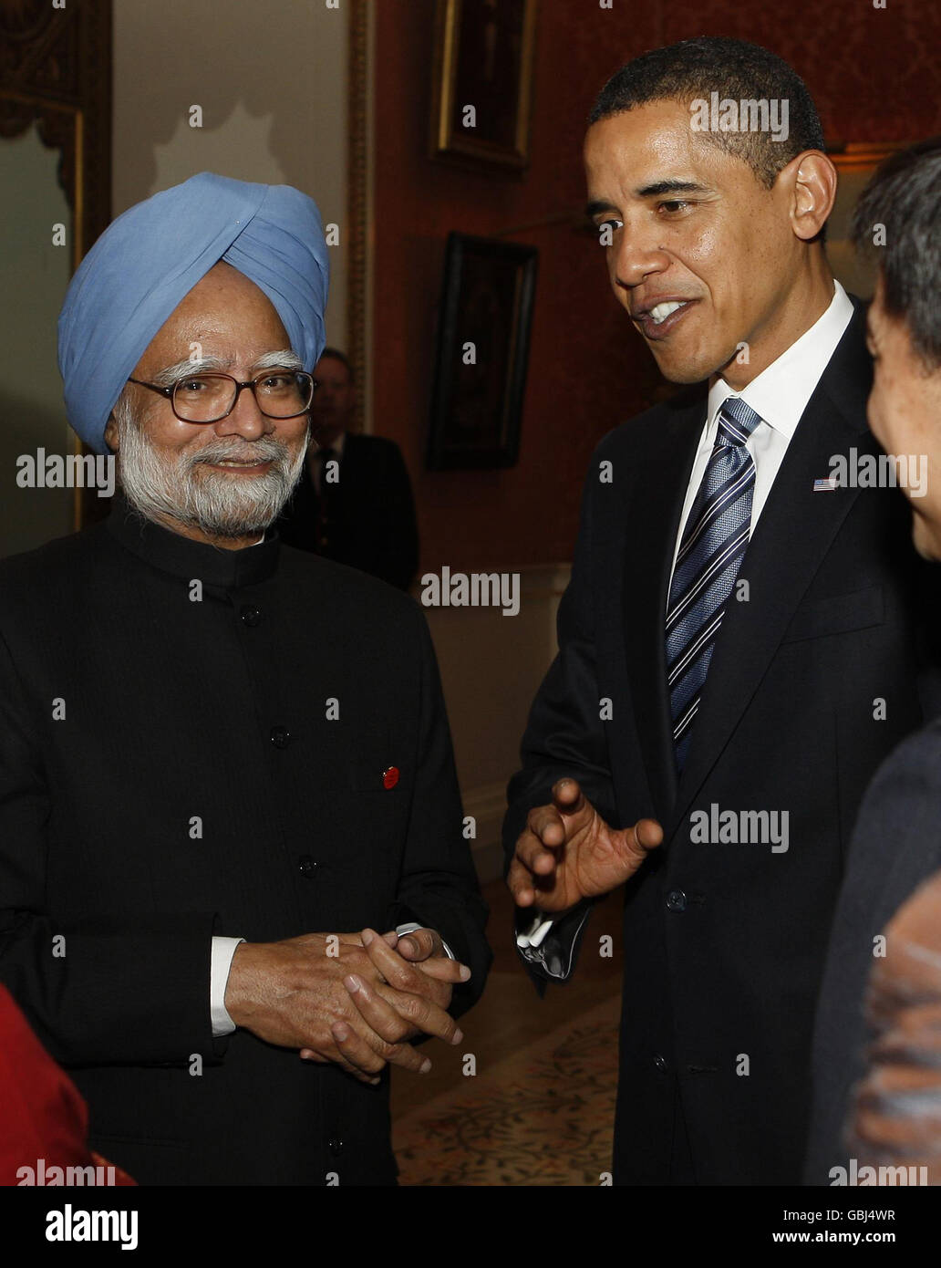US President Barack Obama (right) with Indian Prime Minister Manmohan ...