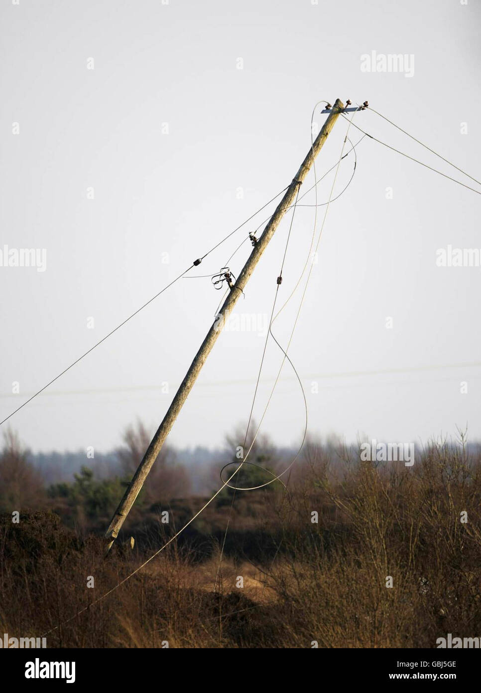 Damage power lines High Resolution Stock Photography and Images - Alamy