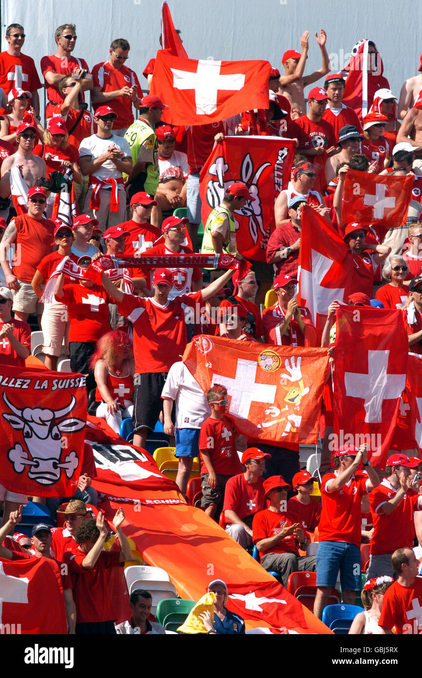 Football euro 2004 fans flag flags hi-res stock photography and images ...