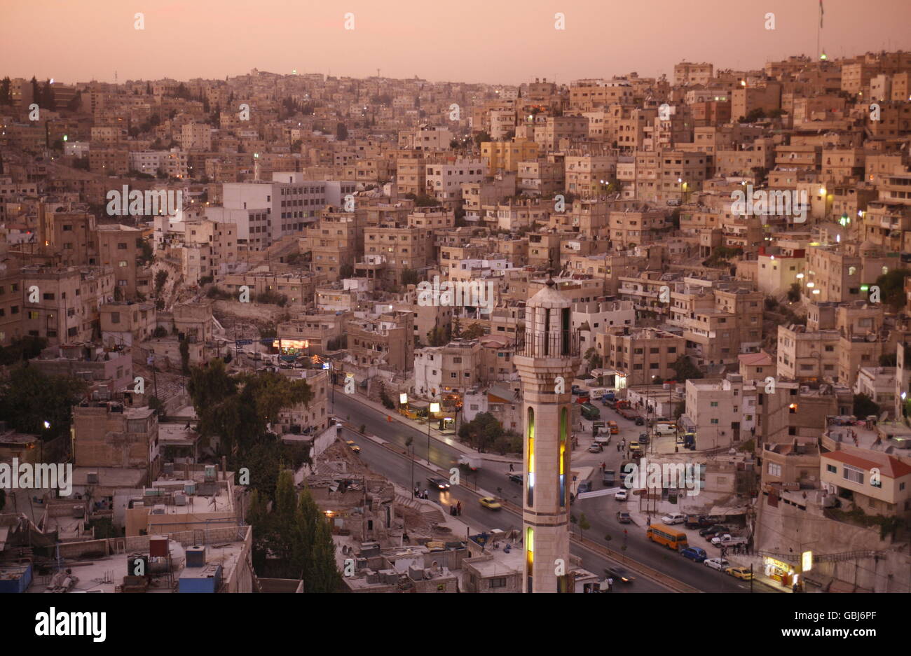 The City Centre of the City Amman in Jordan in the middle east Stock ...