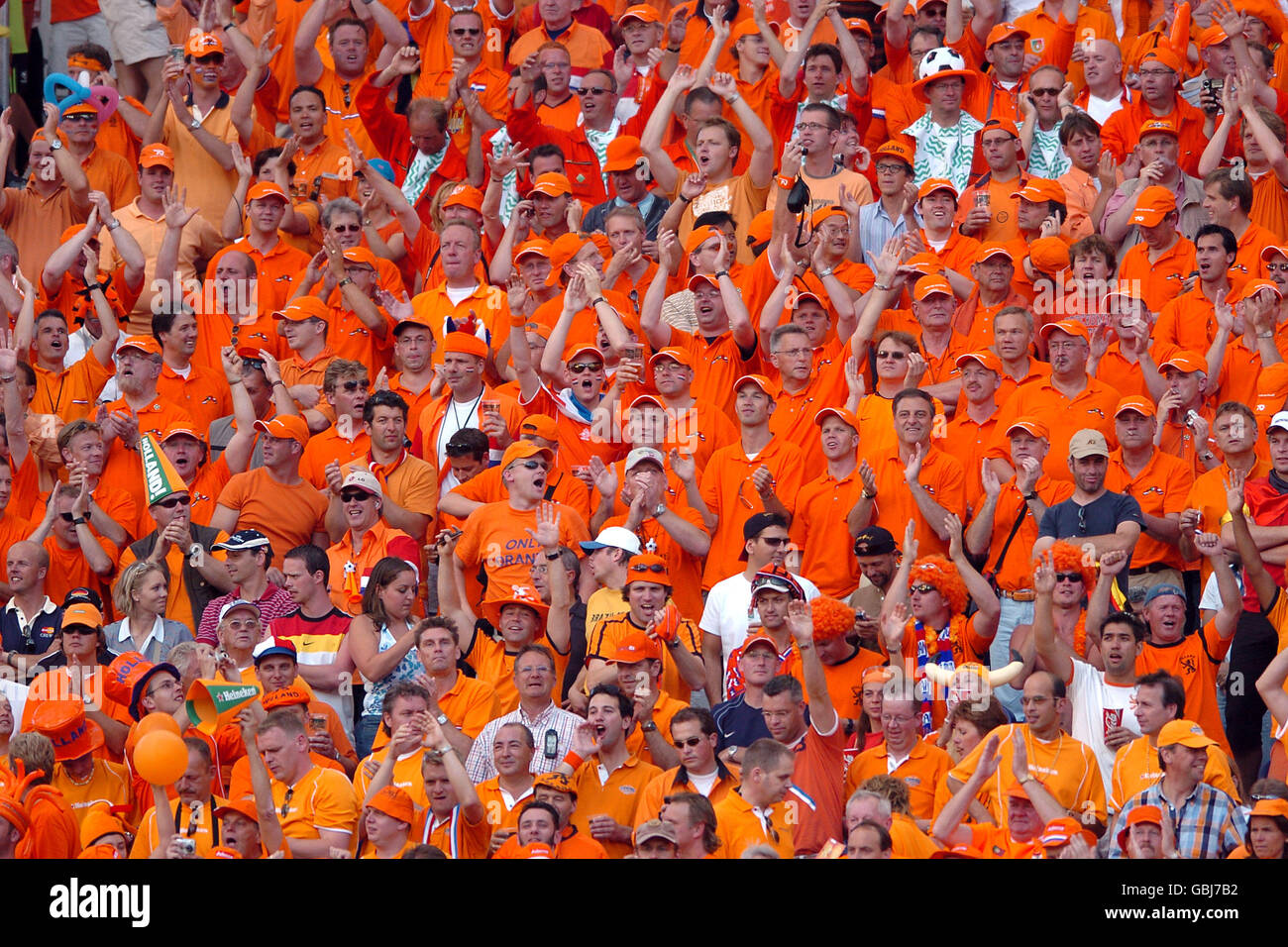 Holland fans cheer on their team hi-res stock photography and images ...