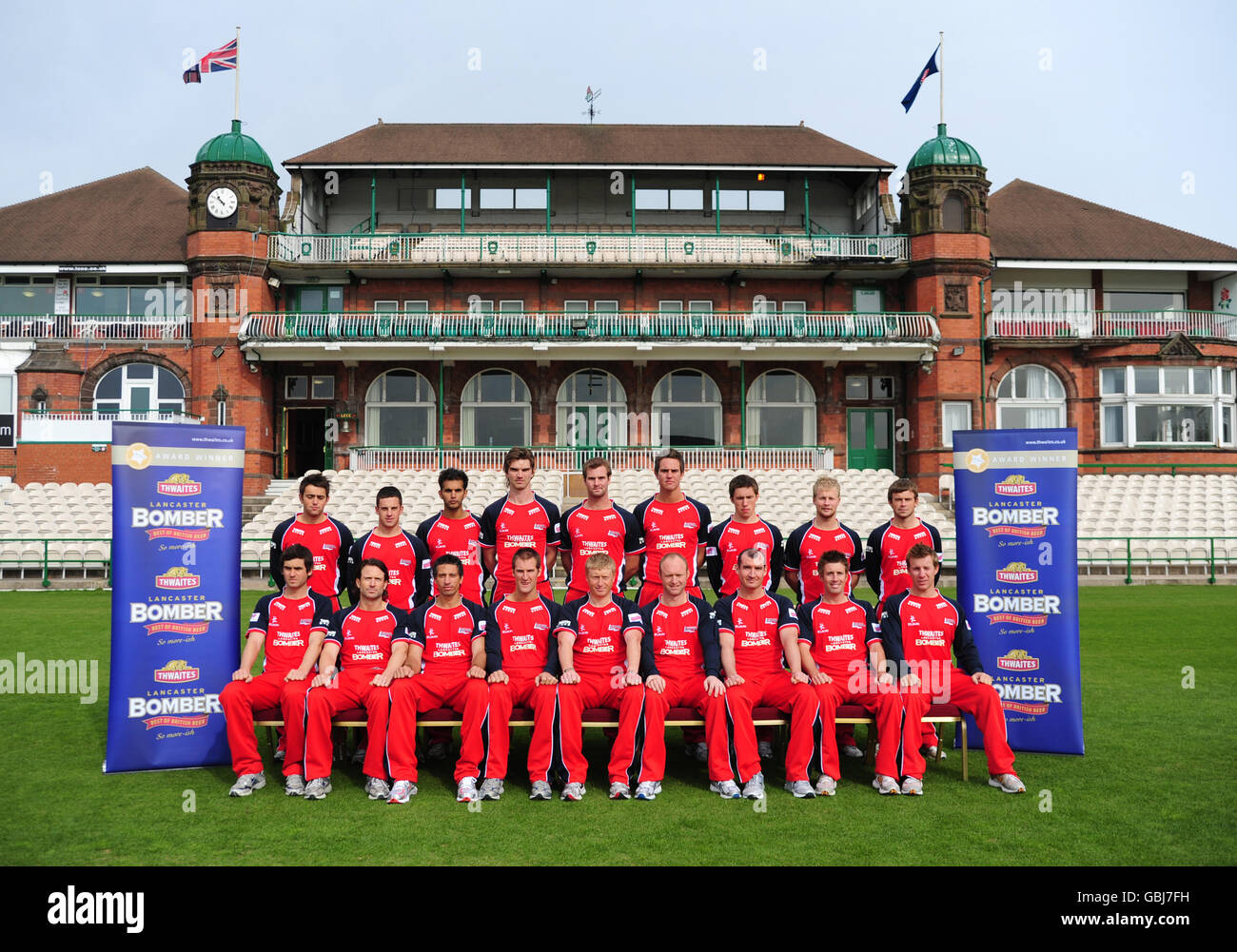 Lancashire team group back row l r stephen parry hi-res stock ...