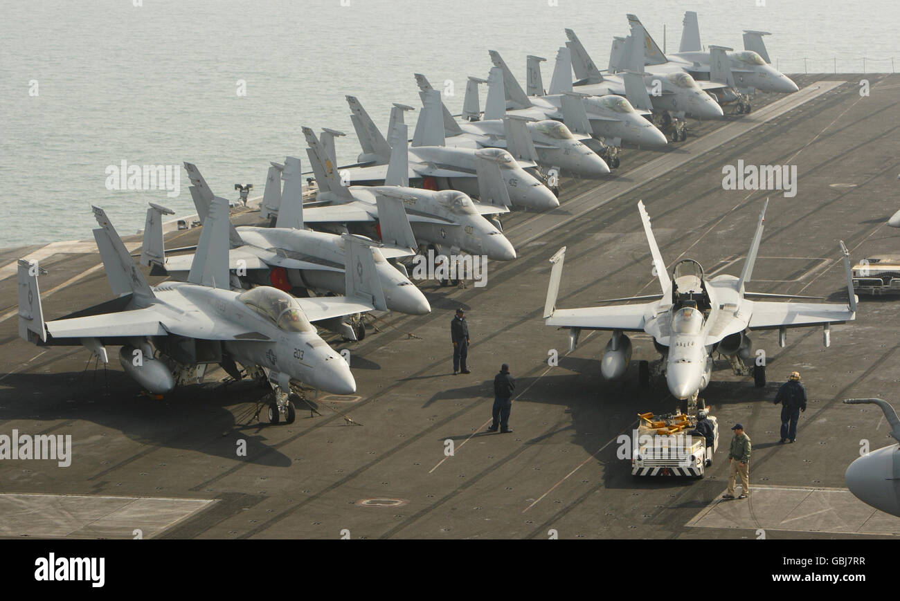 Uss theodore roosevelt american aircraft hi-res stock photography and ...