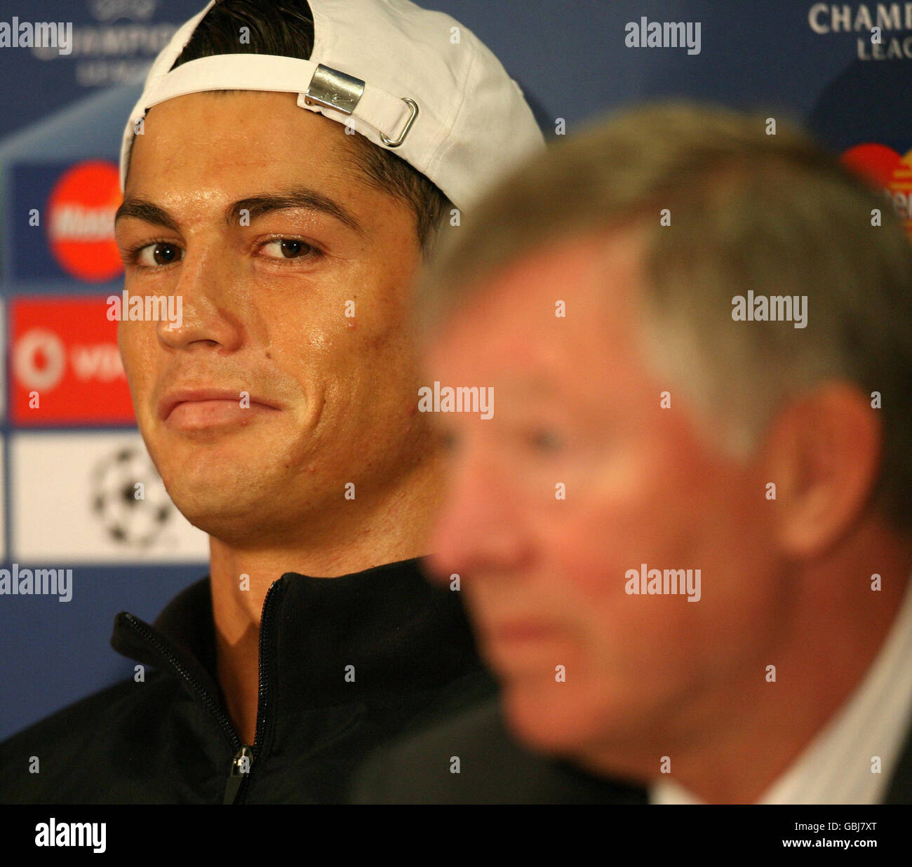 Soccer manchester united press conference carrington hi-res stock ...