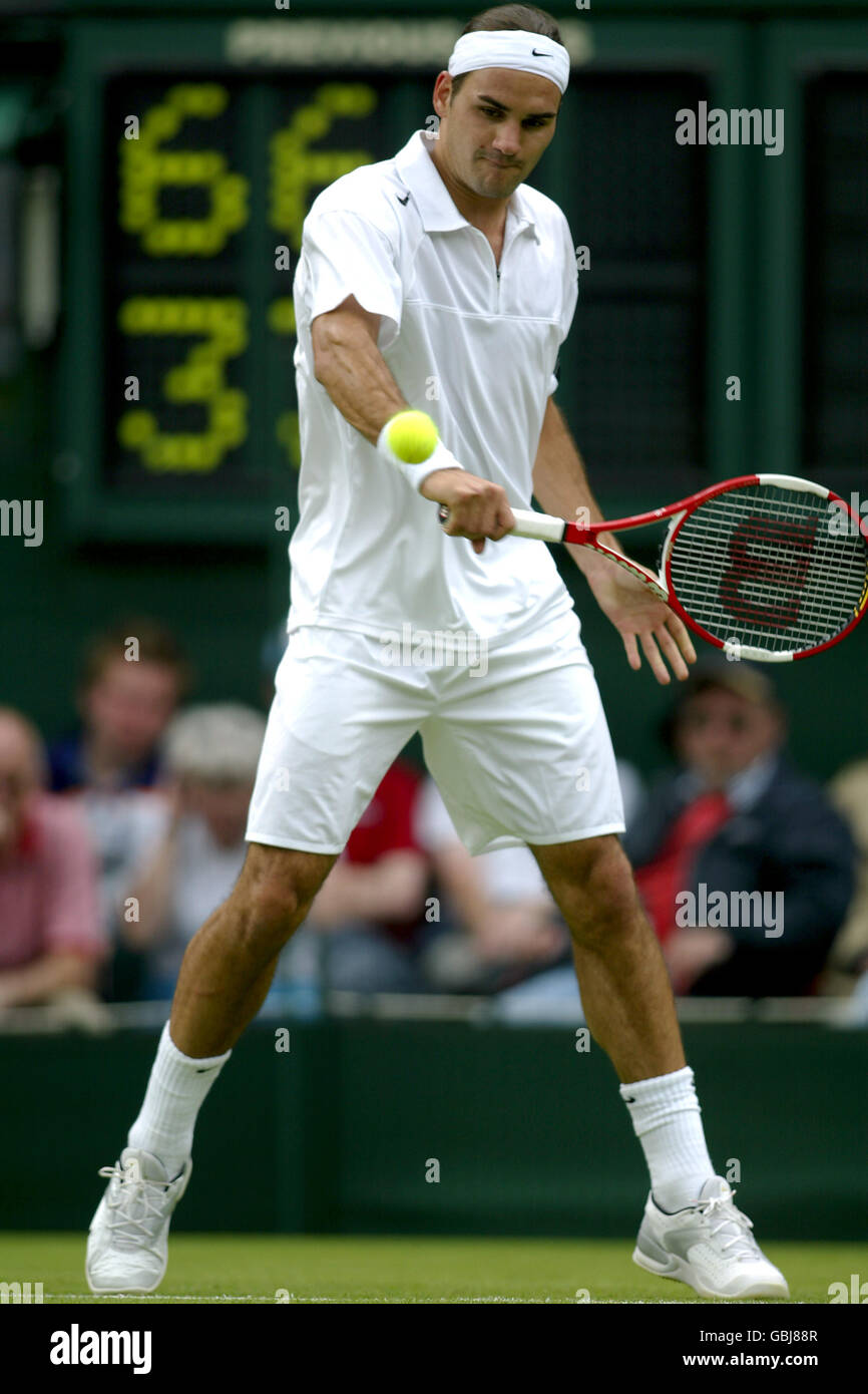 Tennis - Wimbledon 2004 - First Round - Roger Federer v Alex Bogdanovic ...