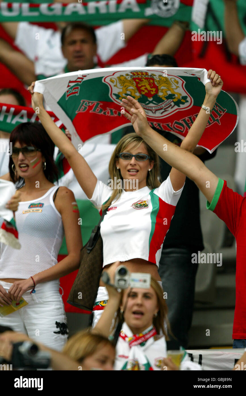 Bulgaria fans cheer on their team hi-res stock photography and images ...