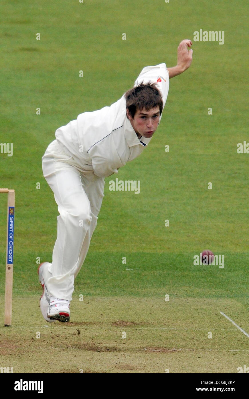 Cricket lords full length bowling bowls ball action hi-res stock ...