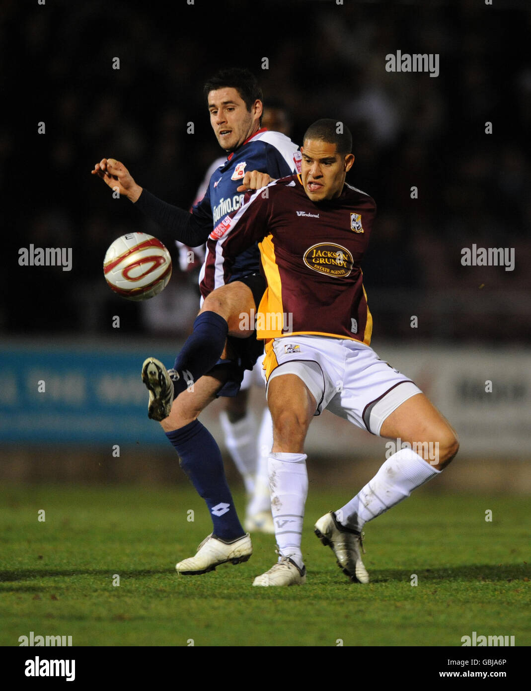 Northampton towns giles coke and swindon towns michael tamlin hi-res ...