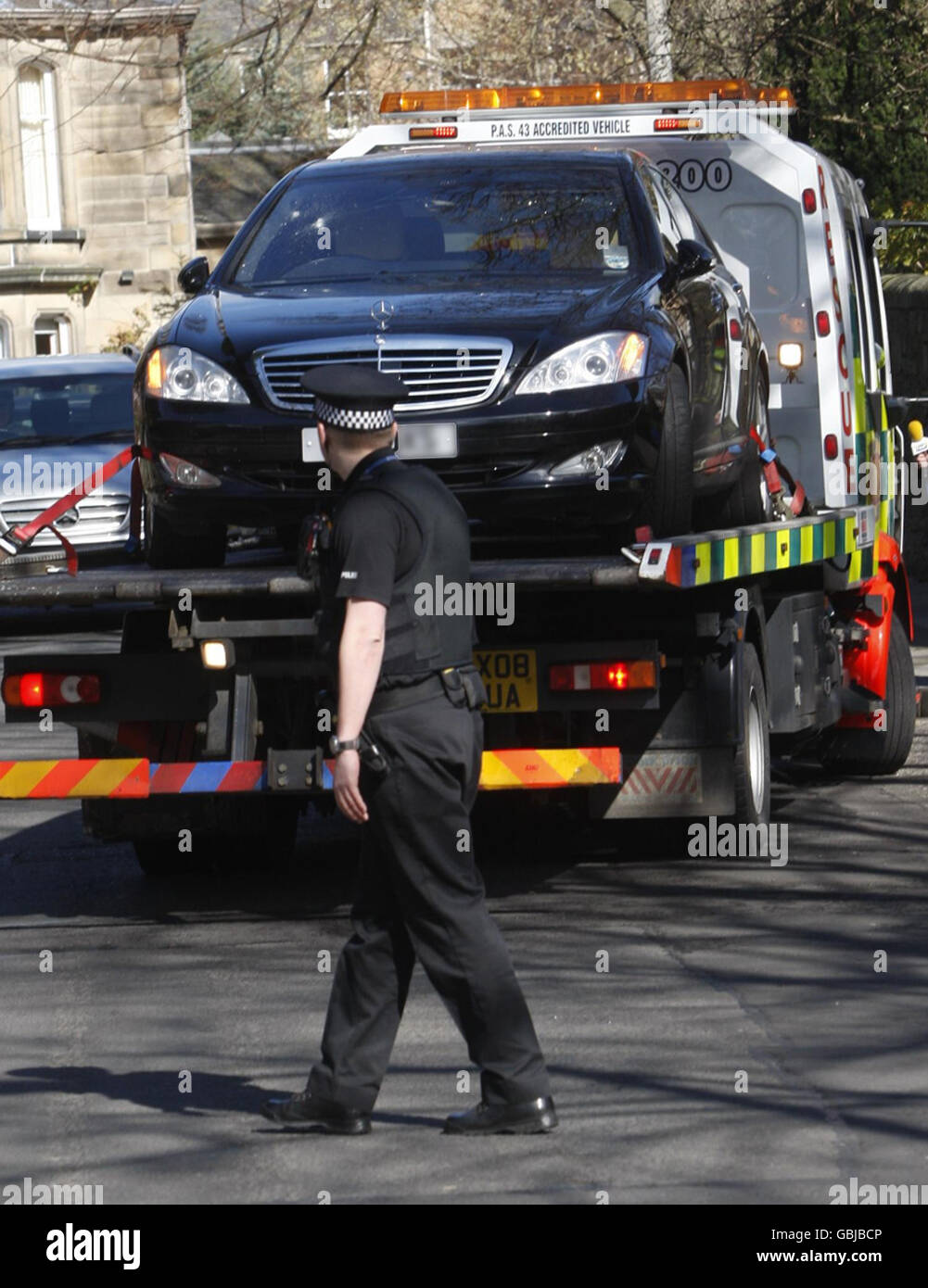 Home of former bank boss attacked Stock Photo - Alamy