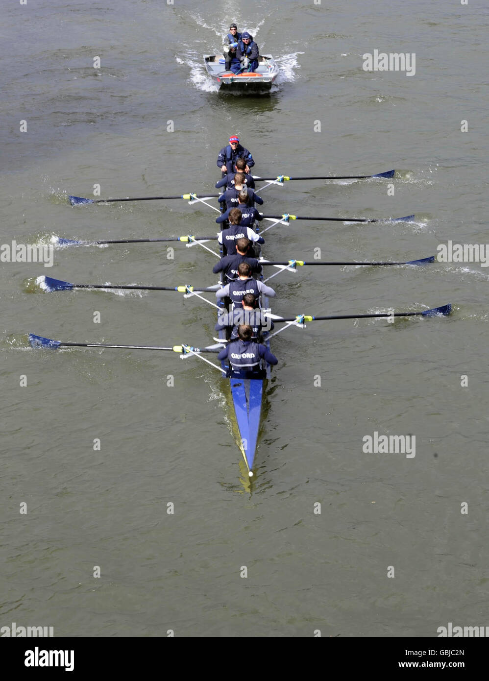 Rowing - Boat Race Practice - Day One - River Thames. Oxford practice ...