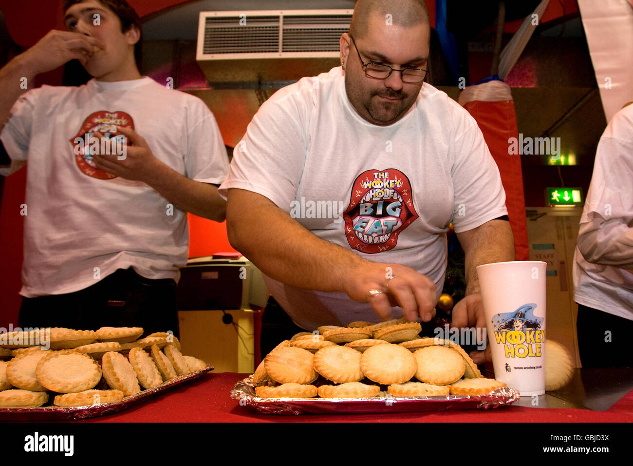 Big Eat Mince Pie Eating Contest Stock Photo - Alamy