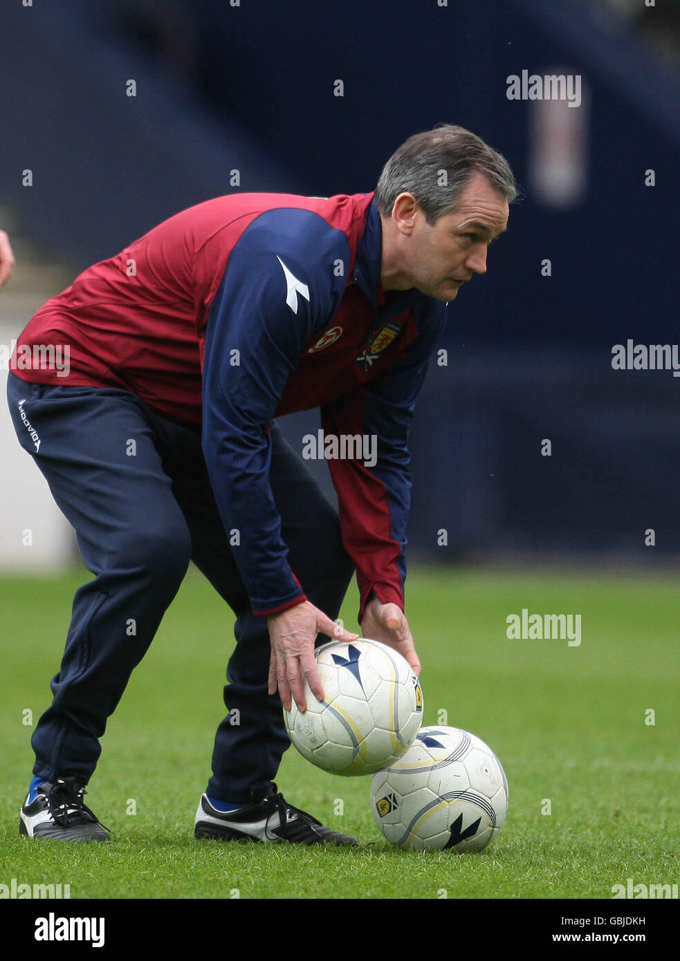 Scotland manager George Burley during the Training Session at Hampden ...