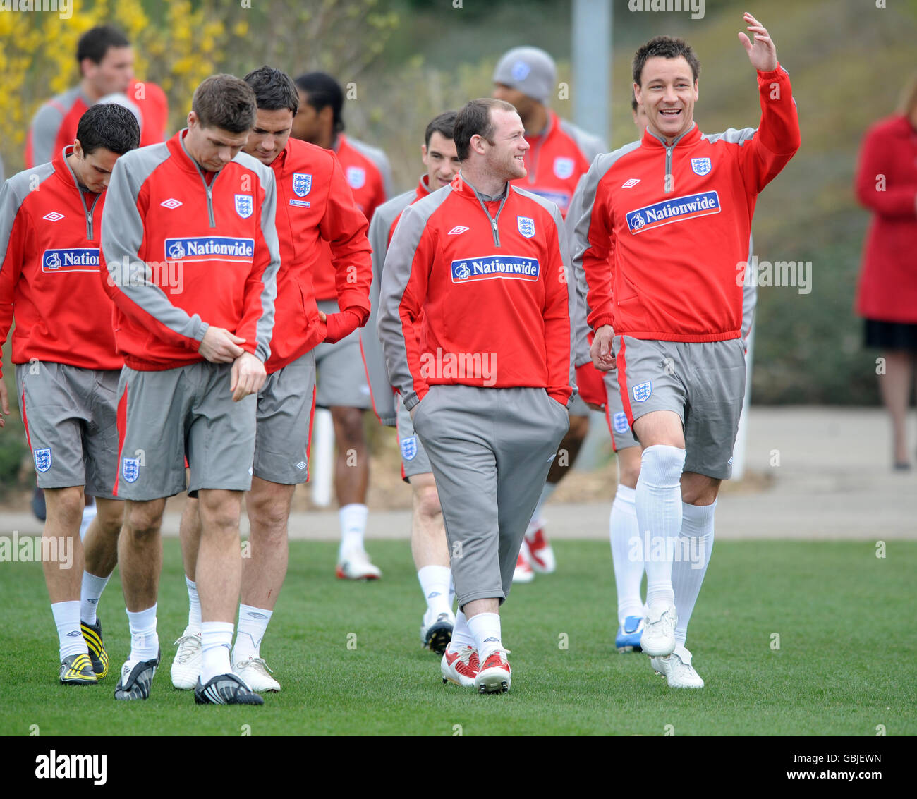 England's Steven Gerrard, Wayne Rooney and John Terry arrive for ...