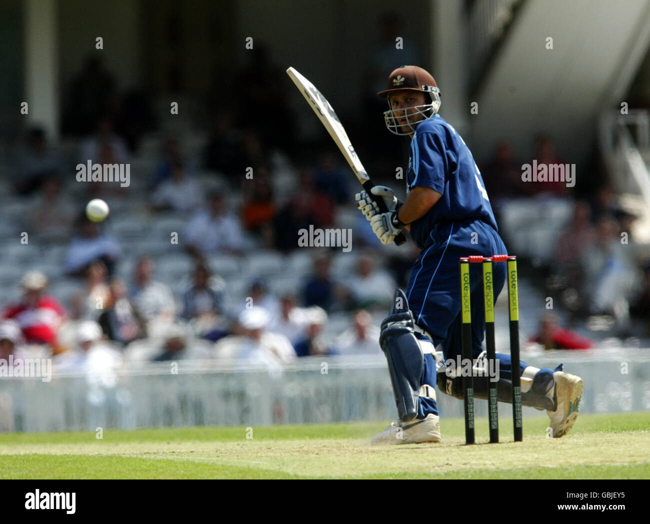 Surrey's Mark Ramprakash slices the ball for four runs Stock Photo - Alamy