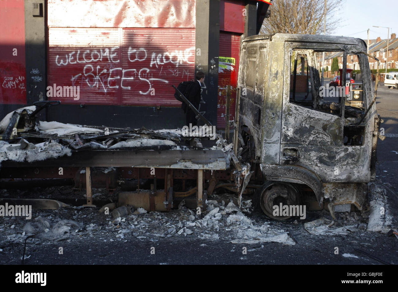 Burnt Out Lorry High Resolution Stock Photography and Images - Alamy