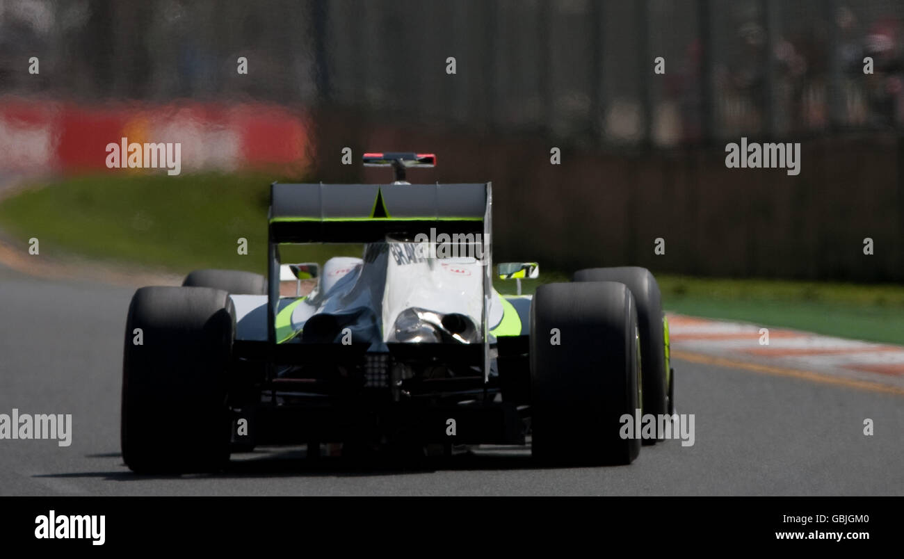 Brawn gp driver jenson button first practice albert park hi-res stock ...