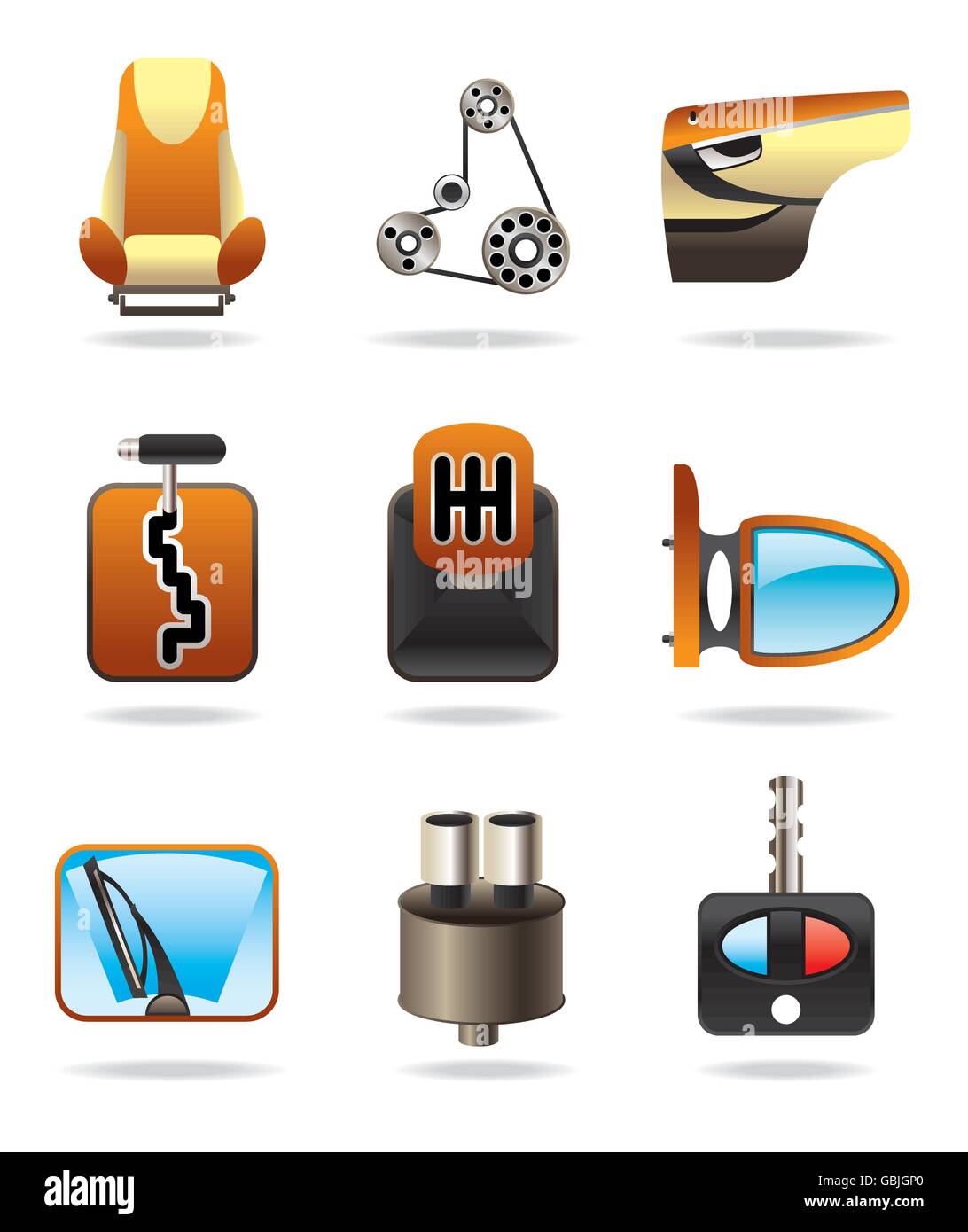 Car parts icon set - vector illustration Stock Vector Image & Art - Alamy