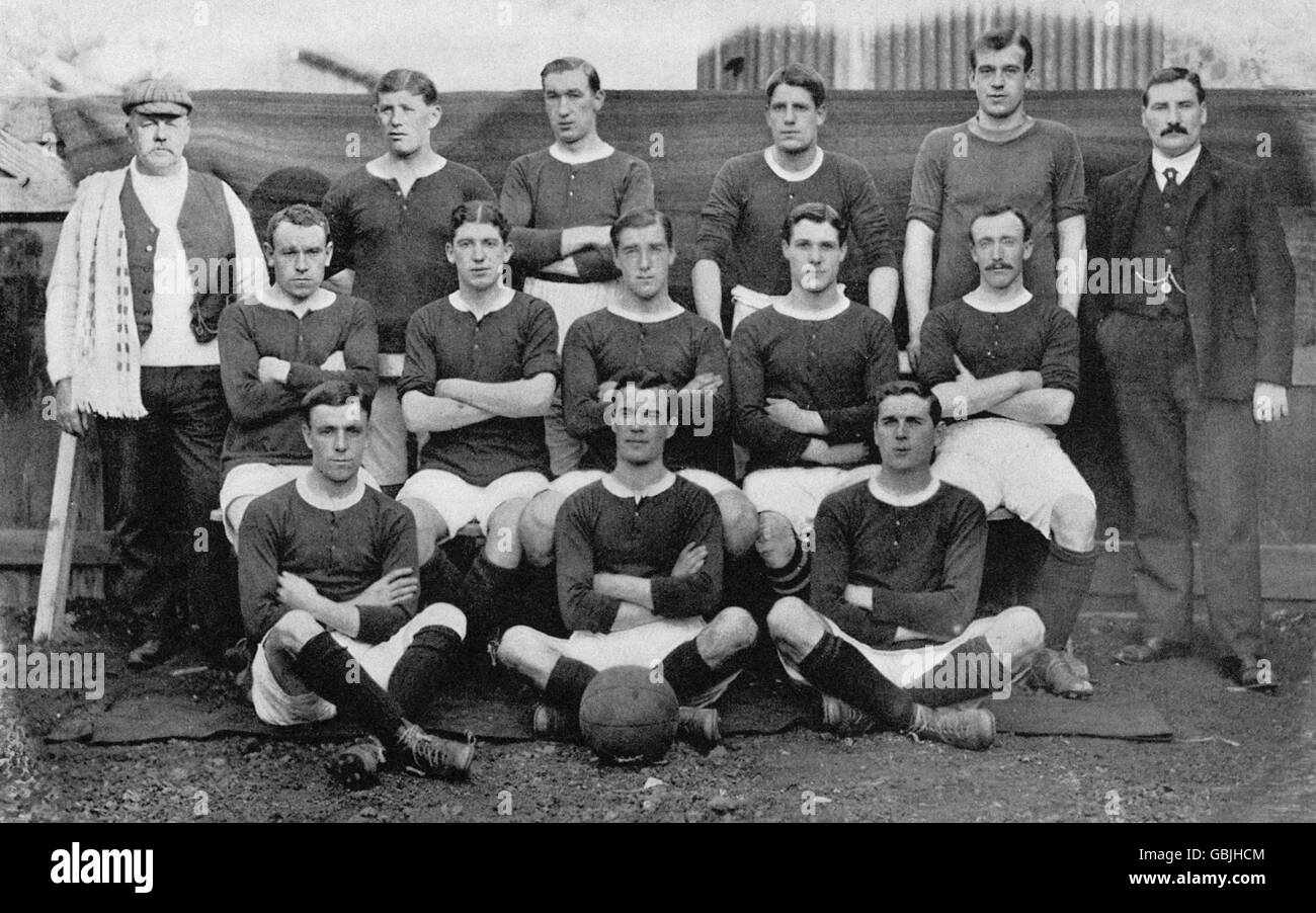 Woolwich Arsenal Football Club. Left to right, back row: R Dunmore ...