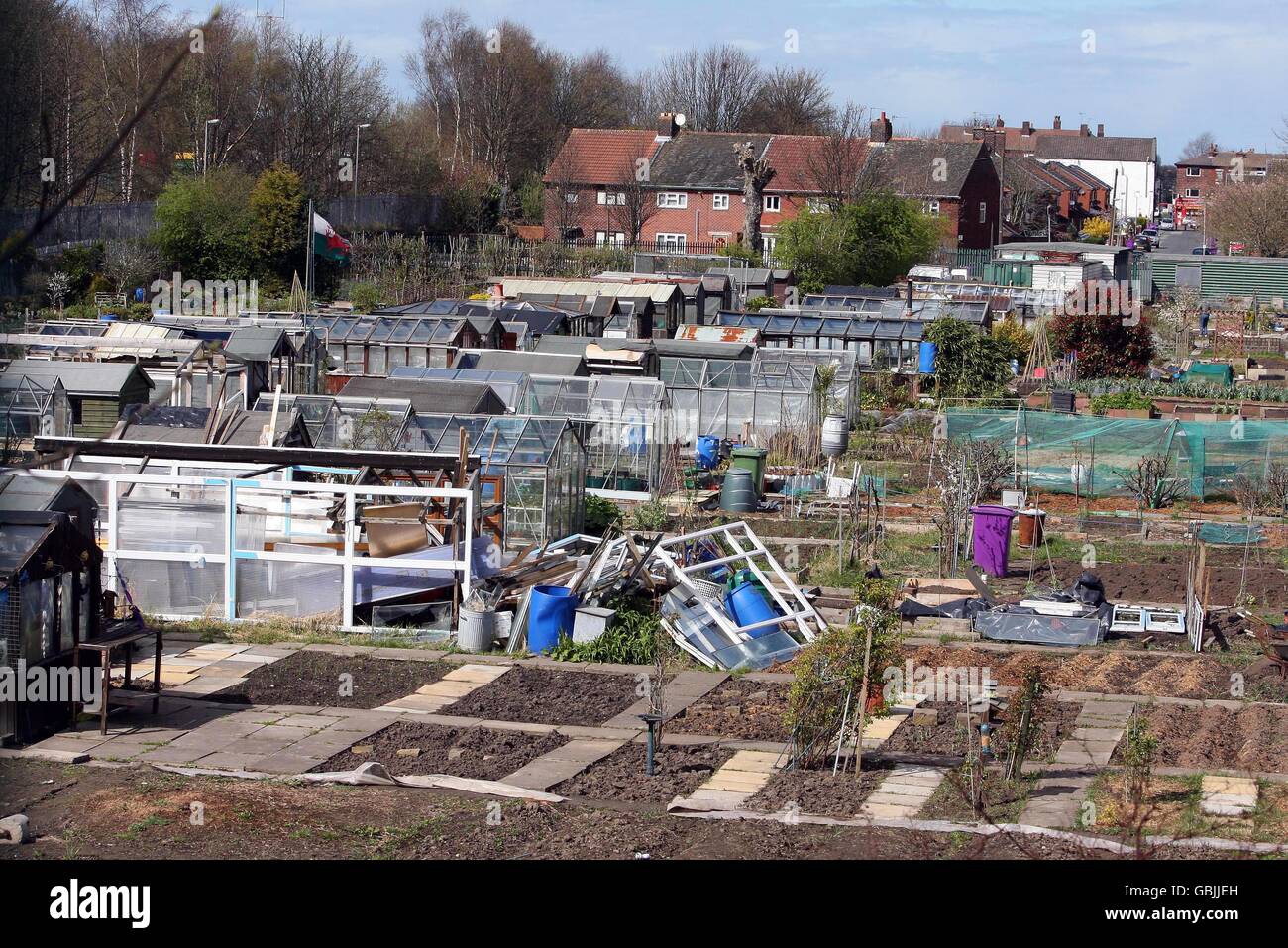 Allotment stock - Liverpool Stock Photo - Alamy