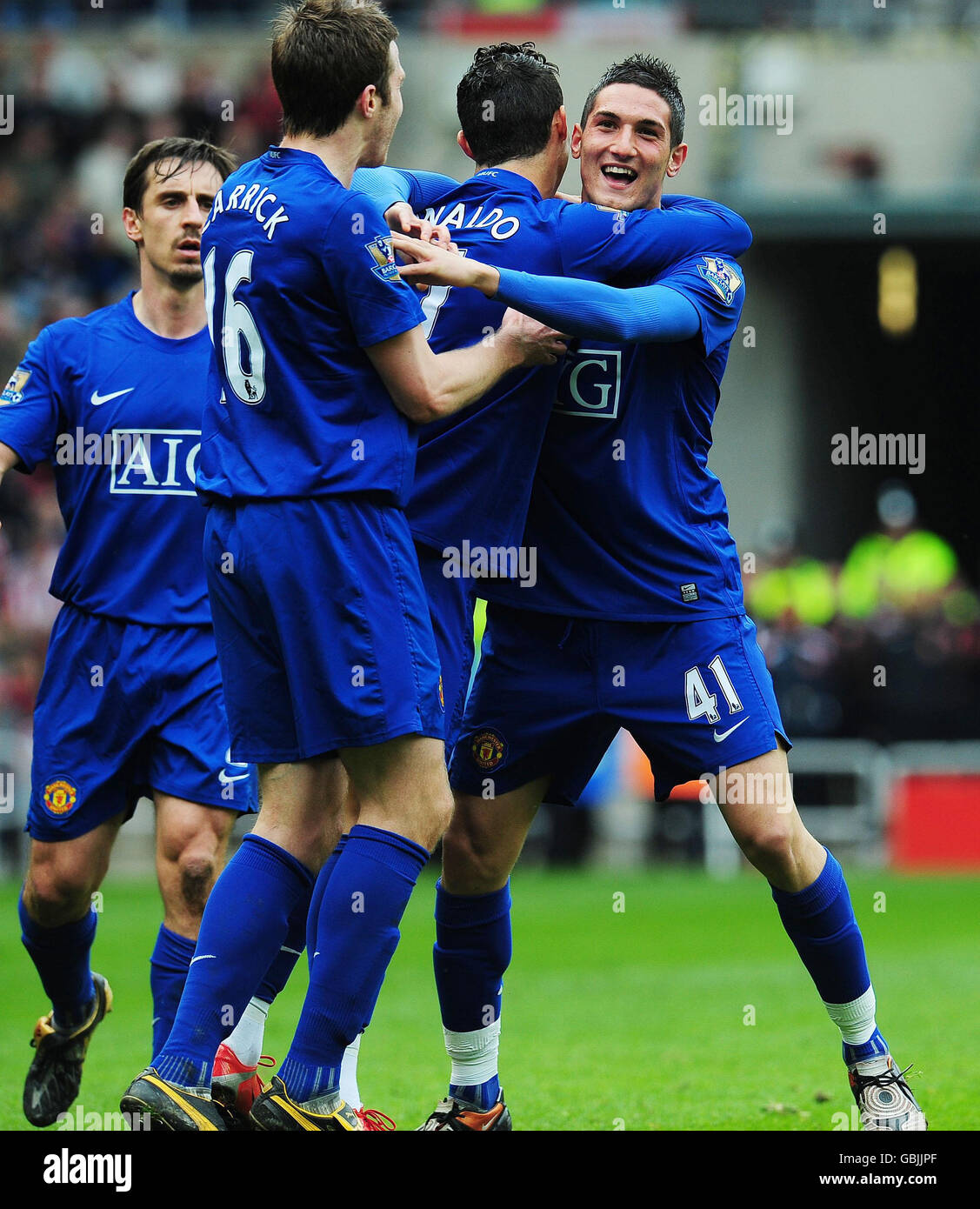 Manchester United's Federico Macheda celebrates scoring his sides ...