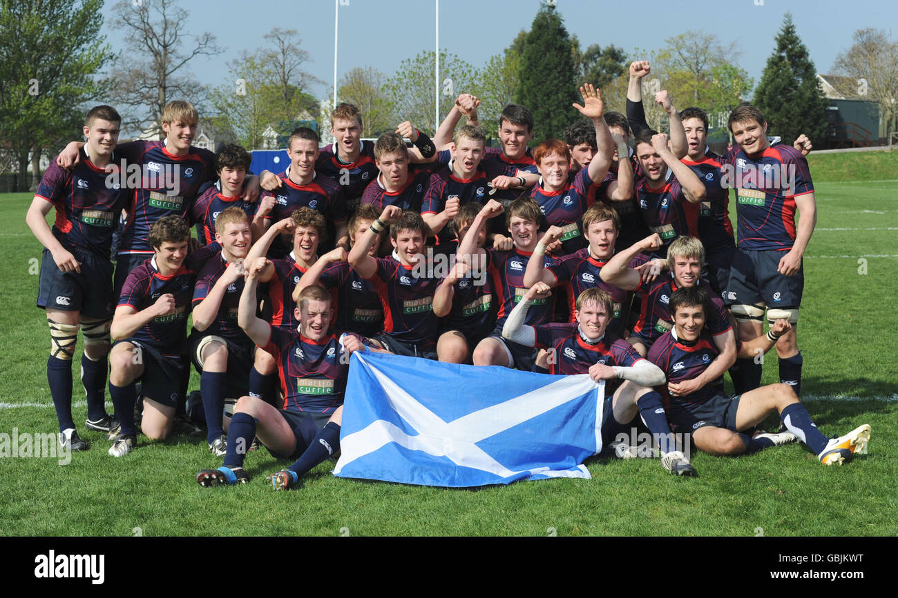 Rugby union a international scotland a v wales a hi-res stock ...
