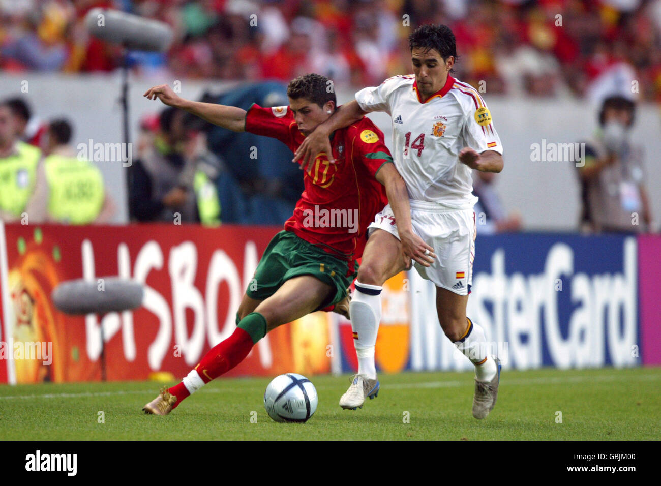 Cristiano ronaldo portugal v spain hi-res stock photography and images ...