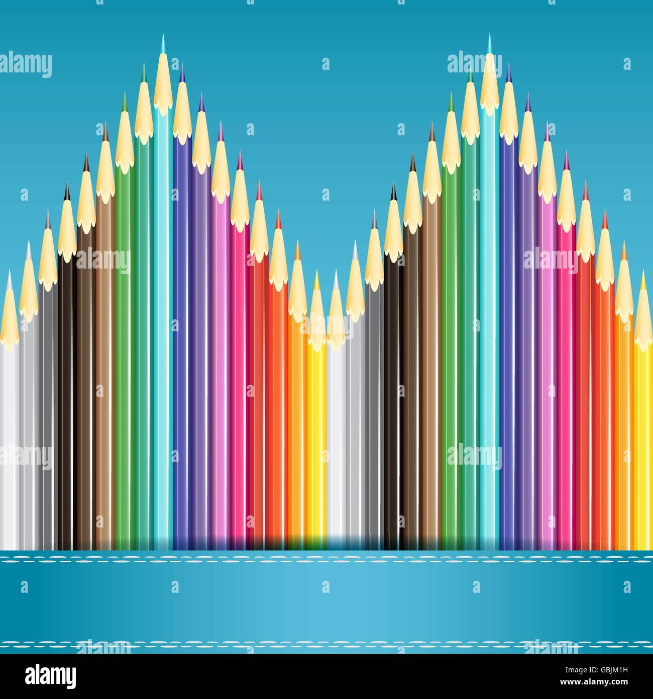 Collection of pencils in the pocket. Vector illustration Stock Vector ...