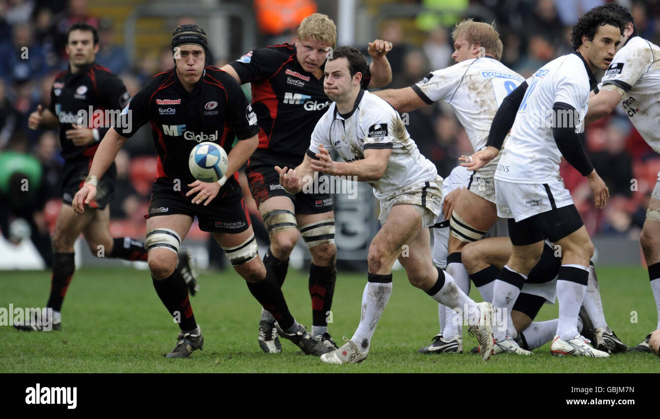 Newcastle's scrum half Micky Young in action during the European ...