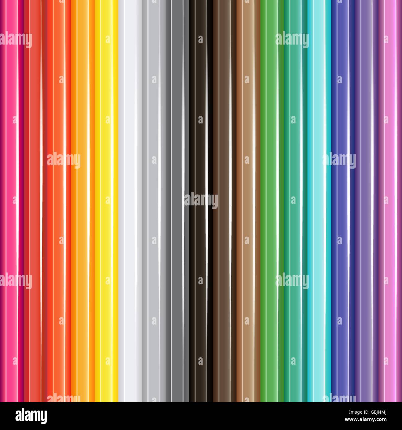 Collection of pencils in the pocket. Vector illustration Stock Vector ...