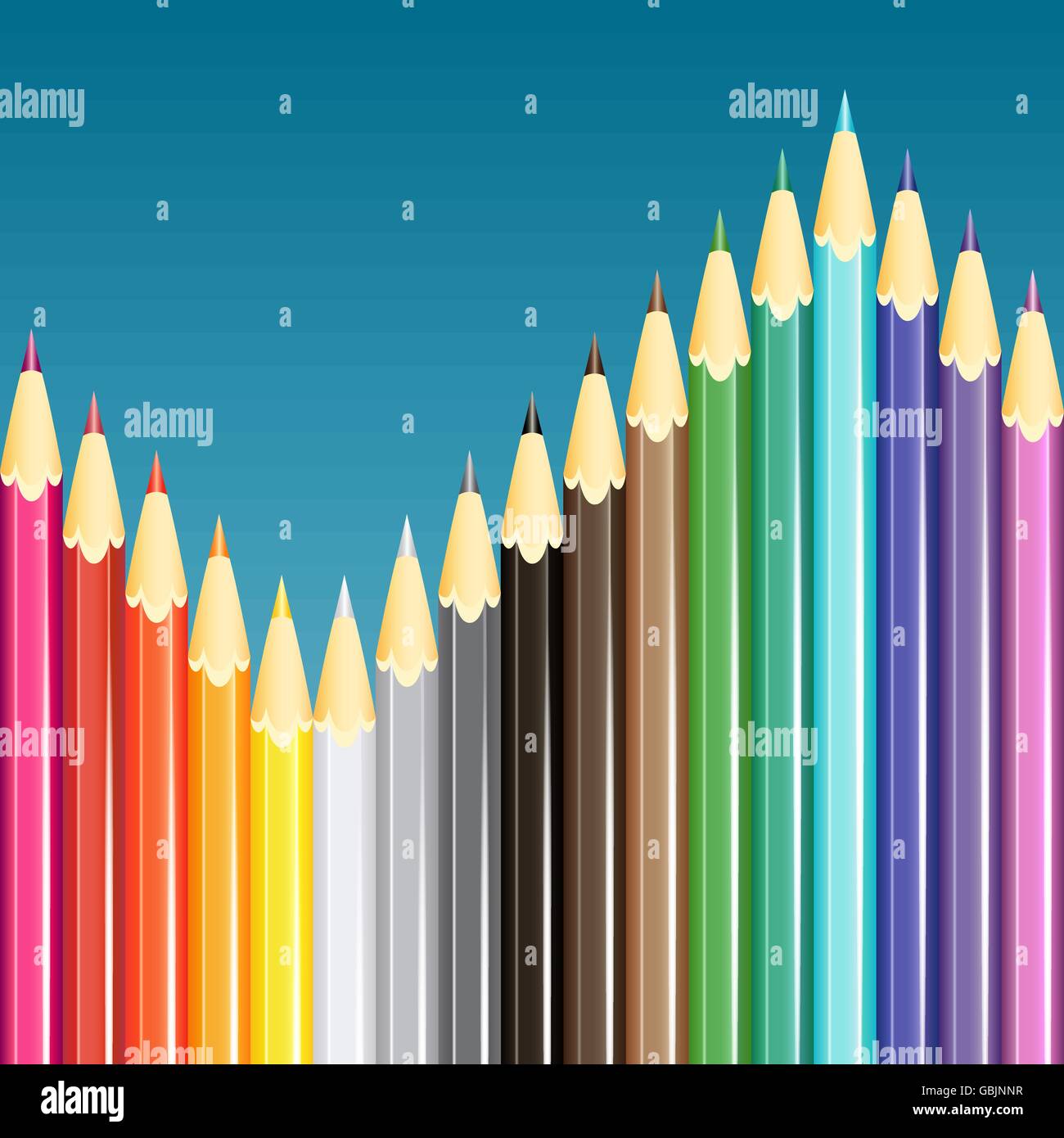 Collection of pencils in the pocket. Vector illustration Stock Vector ...