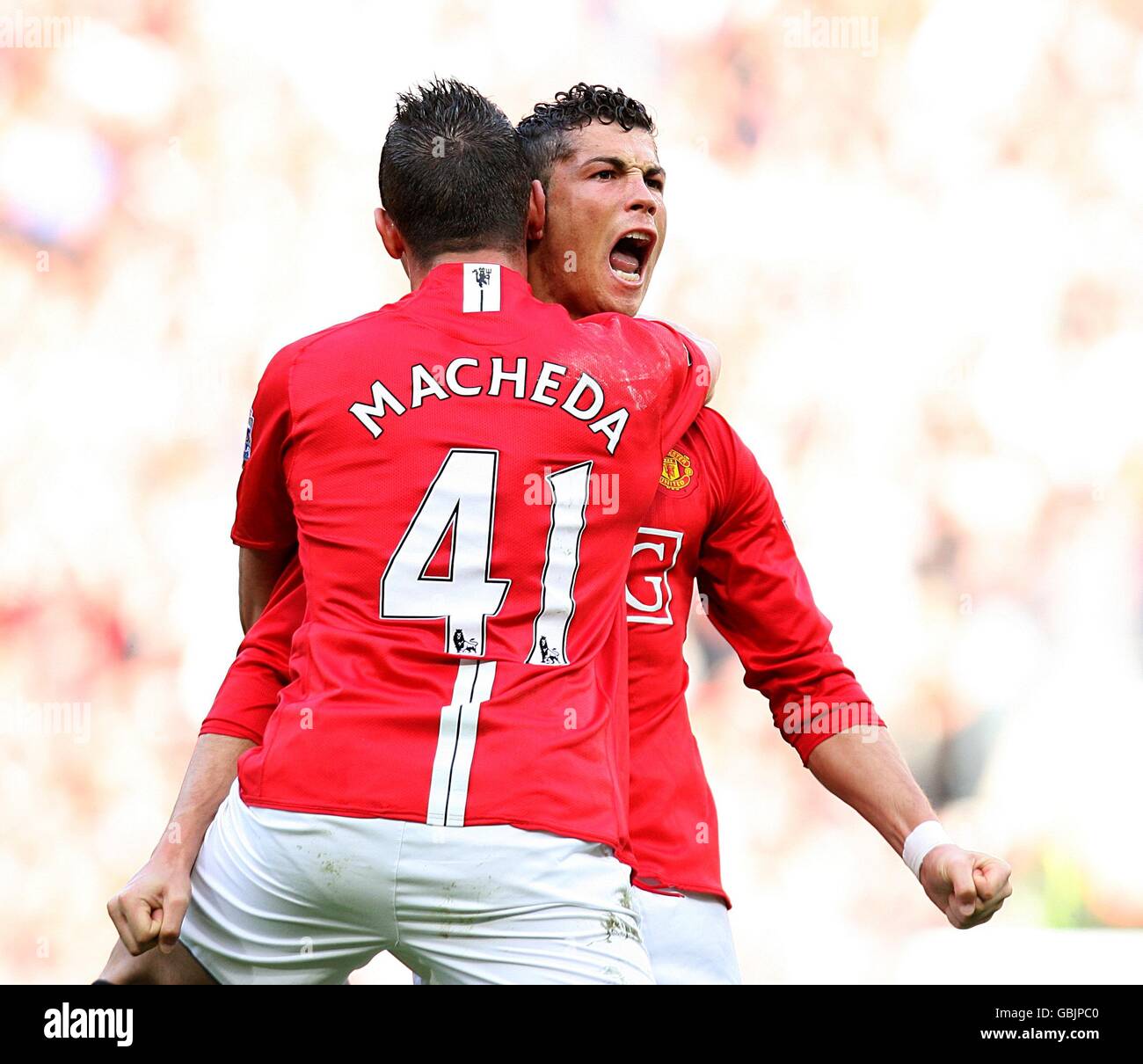 Manchester United's Cristiano Ronaldo celebrates scoring his sides ...