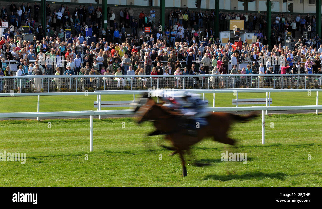 Easter Monday racegoers are bathed in sunshine as they watch Top Ram ...