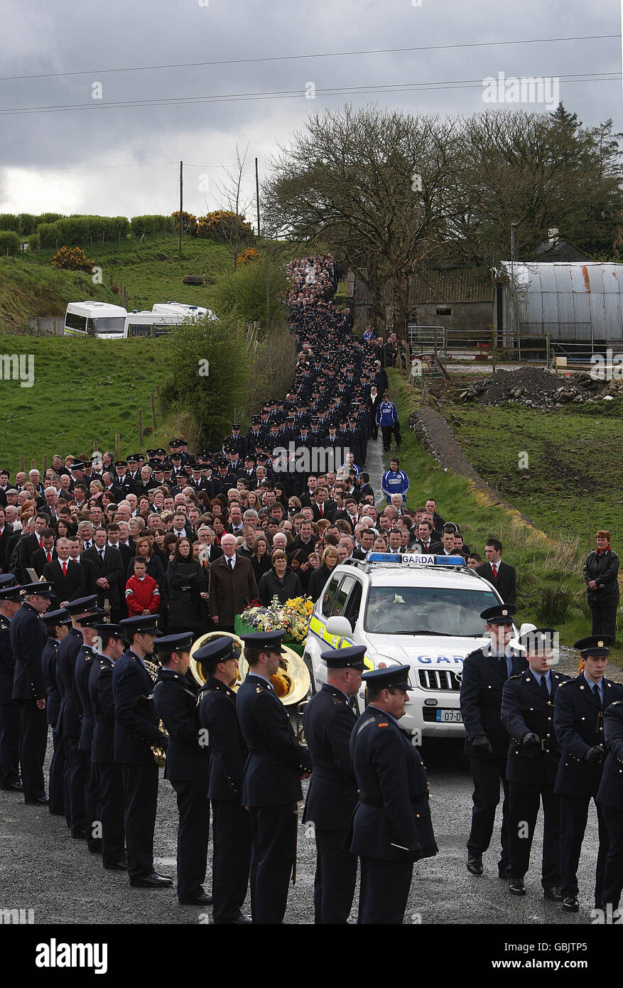 The cortege through Swinford for the funeral of Robert McCallion today ...