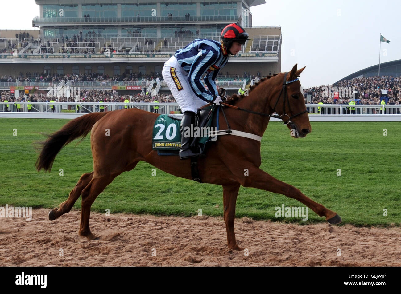 Jockey Marcus Foley on Boomshakalaka goes to post for the John Smith's ...