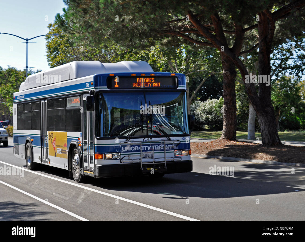 Union City Transit bus Fremont, California, USA on Alvarado Niles Road ...