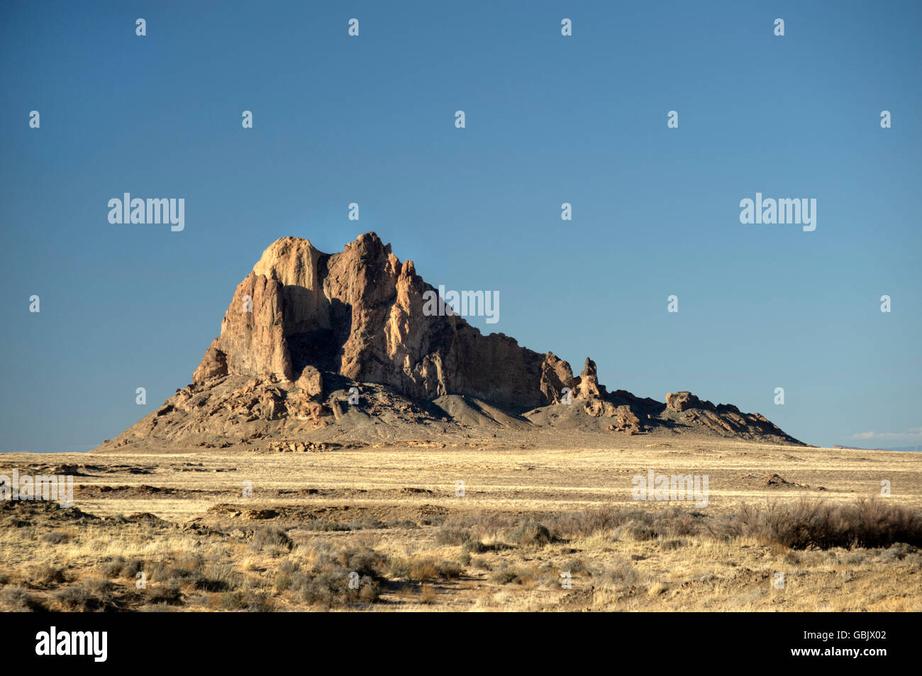 Ford Butte, a volcanic plug or something, south of Shiprock, New Mexico ...
