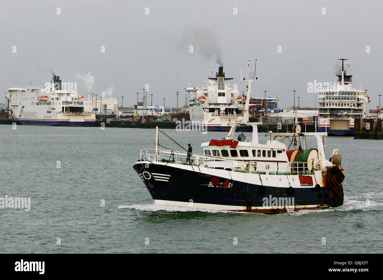 Blockade of Channel ports Stock Photo - Alamy