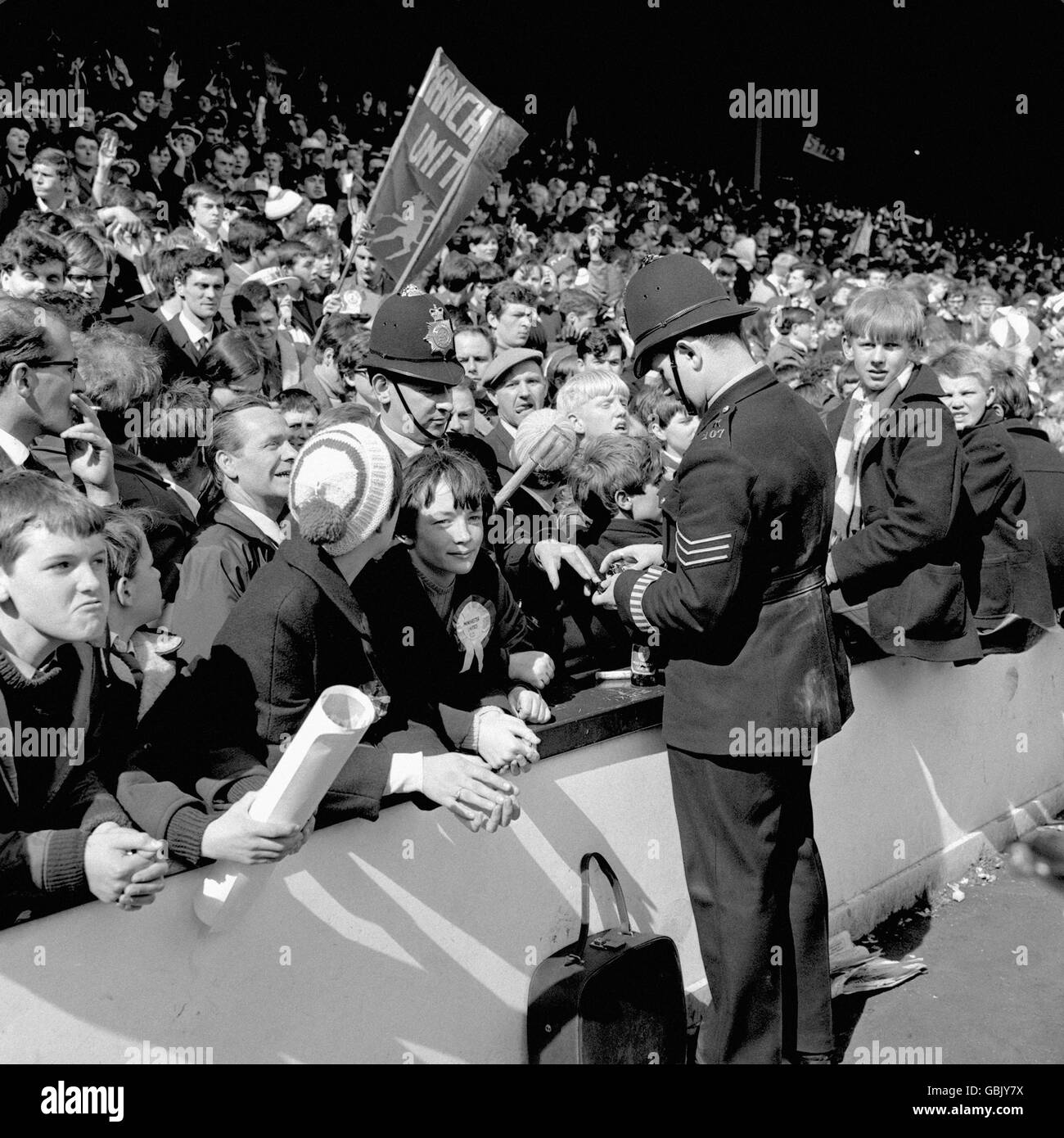 Football hooligans fighting Black and White Stock Photos & Images - Alamy
