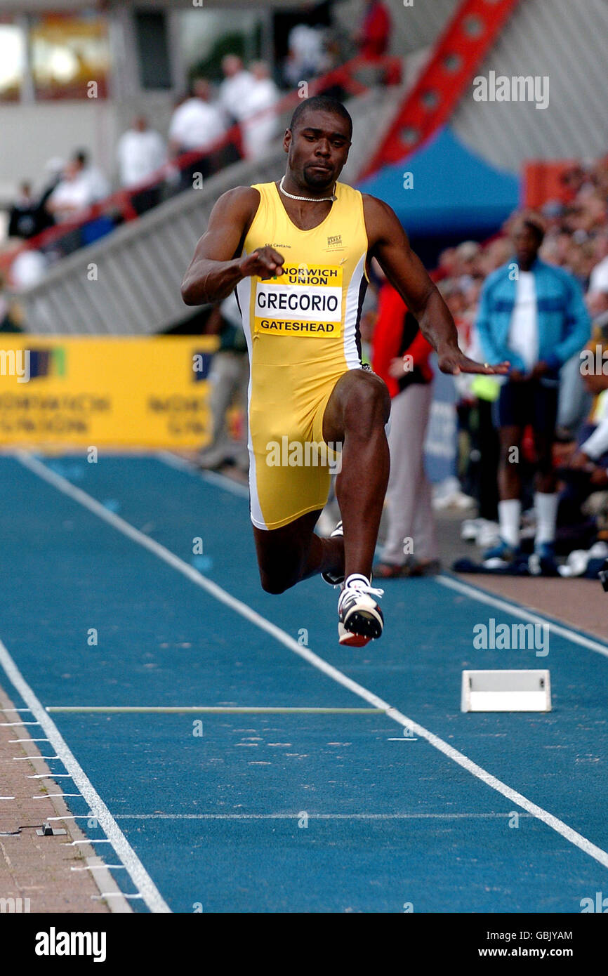 Brazil's Jadel Gregorio in action in the Men's Triple Jump Stock Photo ...