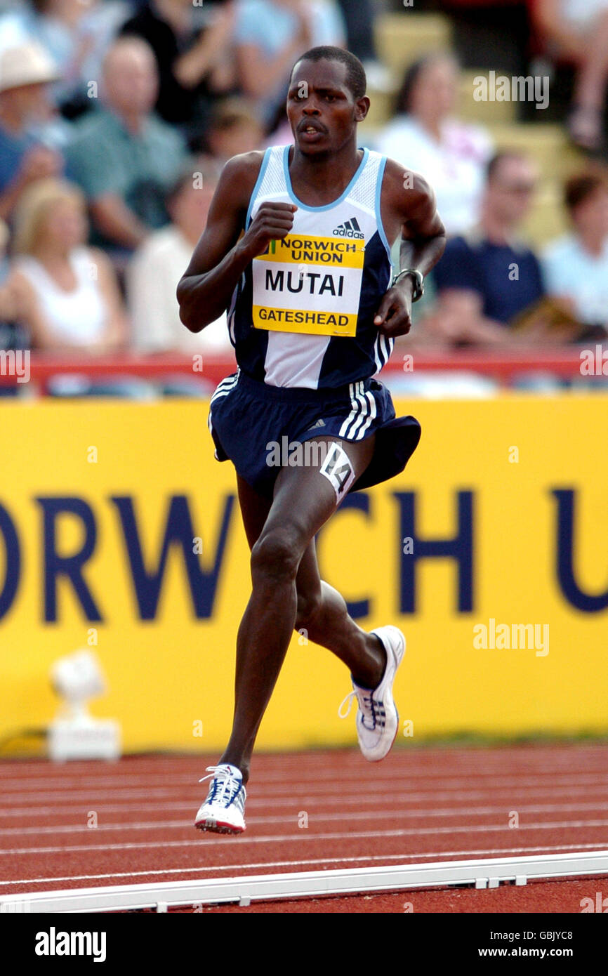 Kenyas sammy mutai in action during the mens 1500m hi-res stock ...