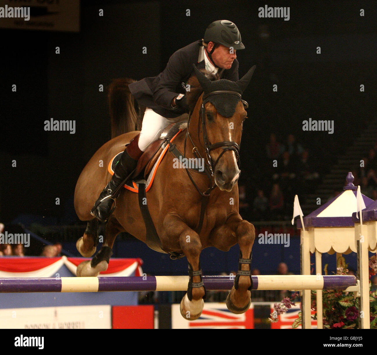 Great Britain's Tim Stockdale in action on 'Roland' during the British ...