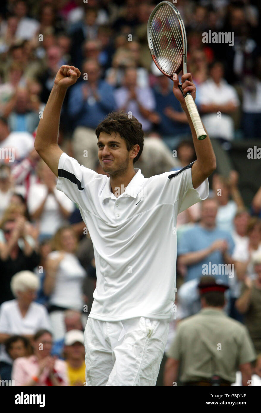 Tennis - Wimbledon 2004 - Quarter Final - Tim Henman v Mario Ancic ...