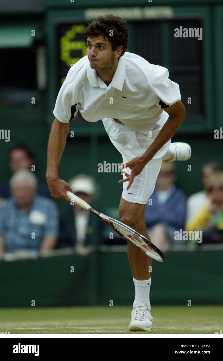 Tennis - Wimbledon 2004 - Quarter Final - Tim Henman v Mario Ancic ...