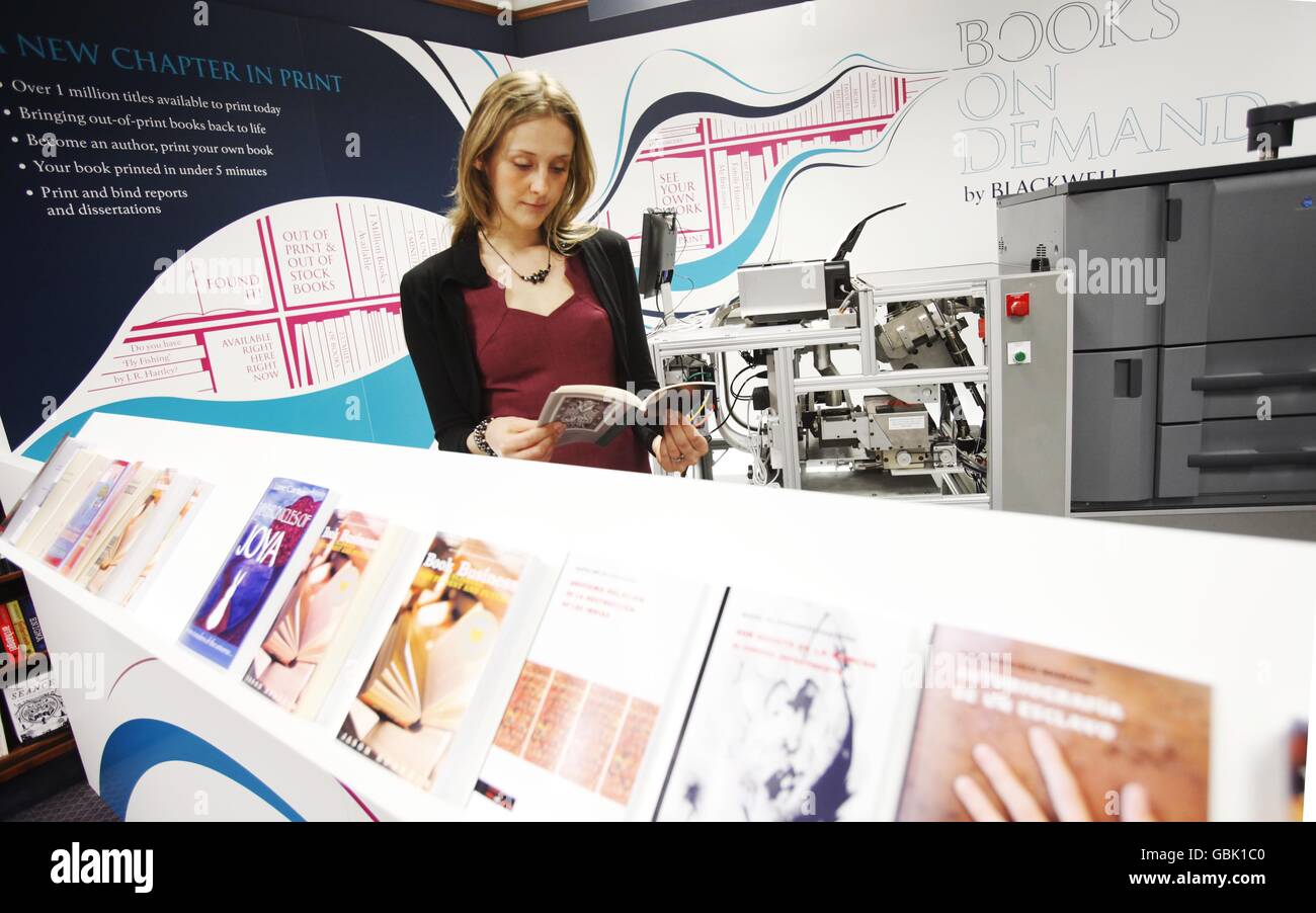New book printing machine launched Stock Photo - Alamy